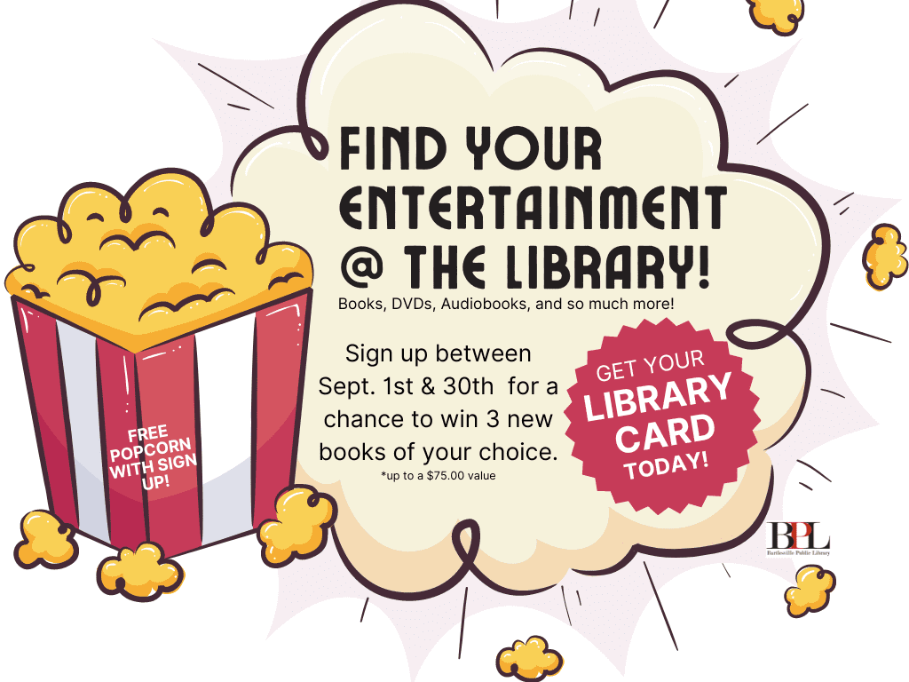 Library Card Sign Up Month! | Bartlesville Public Library
